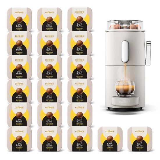 Machine à Café CoffeeB Globe Blanc + 180 Coffee Balls Expresso - 100% ...