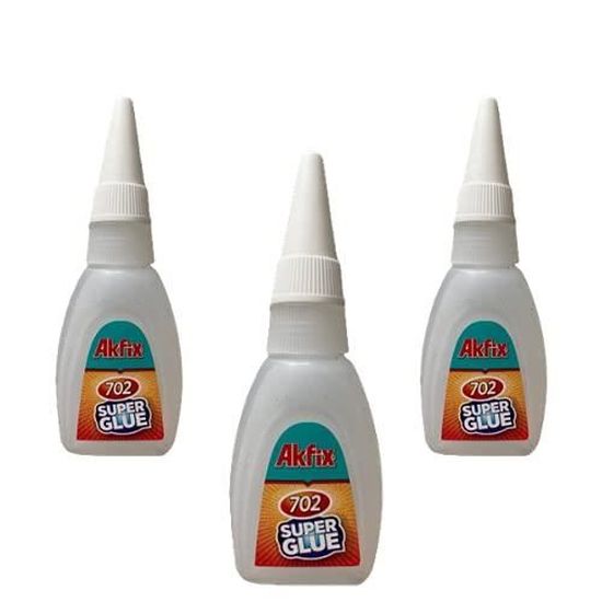 Akfix Colle instantanée 3 x 25 g | Super Colle | Colle à bois Super ...