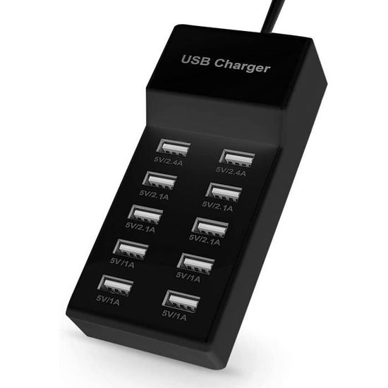 Chargeur Usb Multiple, Chargeur Usb 10 Ports, Alimentation Usb, Station ...