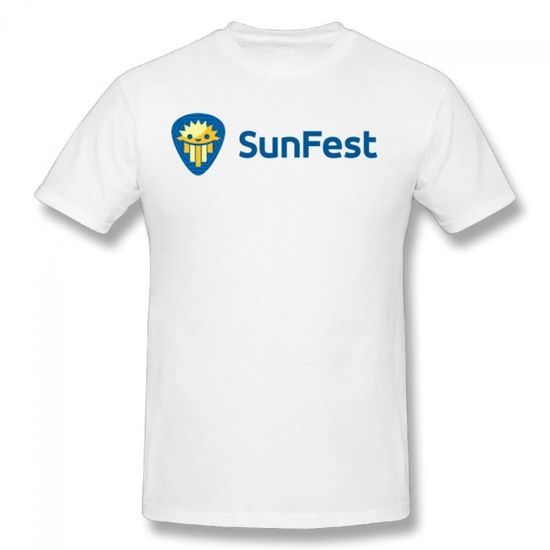 Sunfest logos color sunfest logo pick word only side Homme Col rond ...