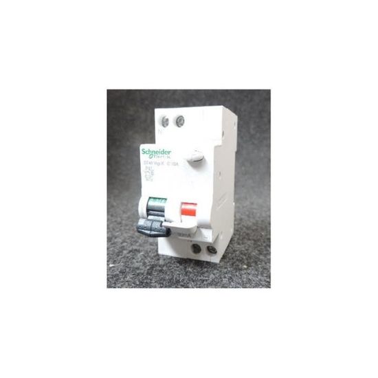 Disjoncteur différentiel 10A 1P+N courbe C 4.5kA protection 30mA type AC DT40 Vigik Schneider ...
