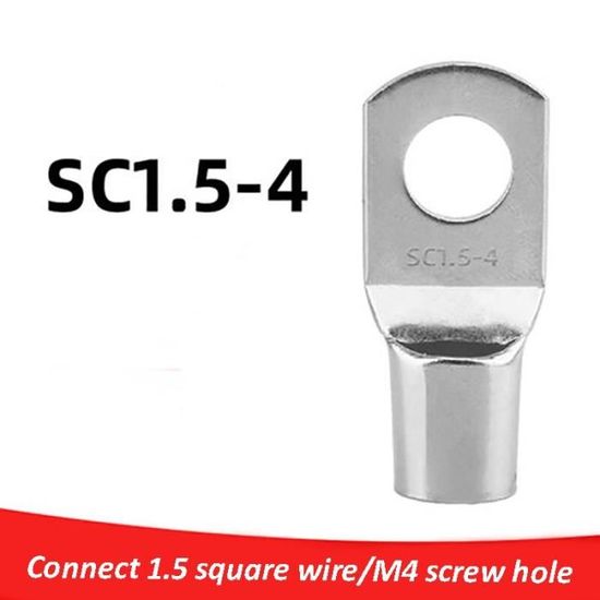 COSSE ELECTRIQUE,SC1.5-4-10PCS--20-10-5PCS 1.5 2.5mm Cuivre Étamé Cosses Bornes À Sertir À ...