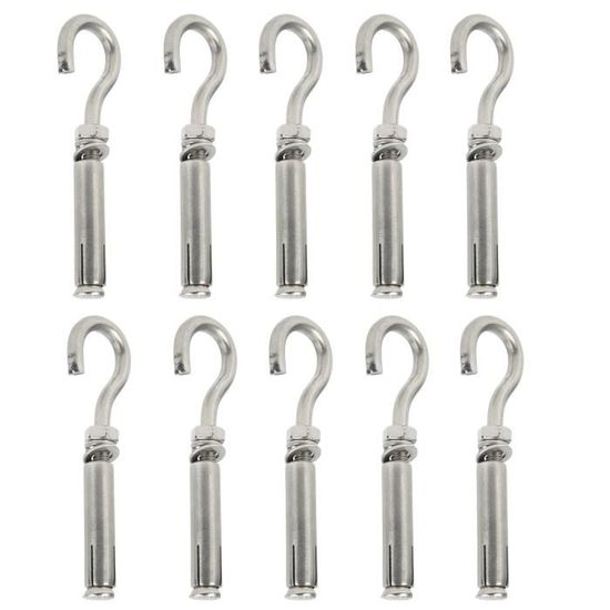 Zerone Crochets d'expansion 10pcs boulons d'expansion crochet trou d ...