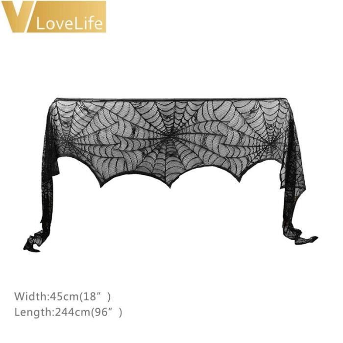 Couverture de Table noire en dentelle, chemin de Table de luxe rond et ...