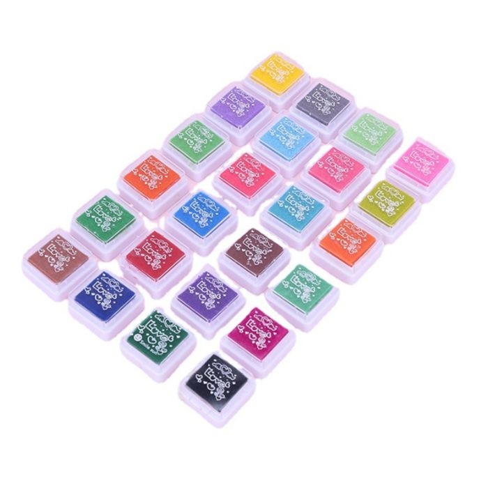 Tampons encreurs, 24 couleurs Coussins Tampons encreurs d'empreintes ...