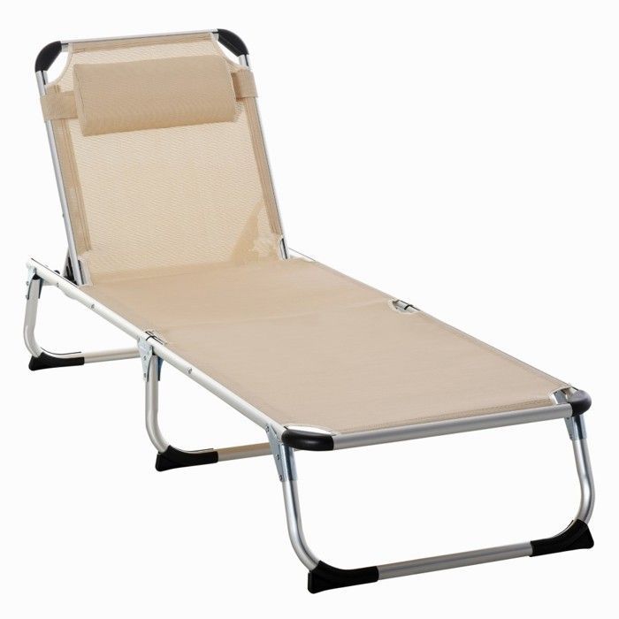 Chaise Longue Chaise Longue Jardin Aluminium Réglable 5 Positions ...