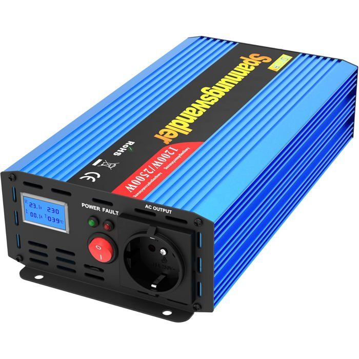 EDECOA Convertisseur 24v 220v Convertisseur de Tension 1200w Onde ...