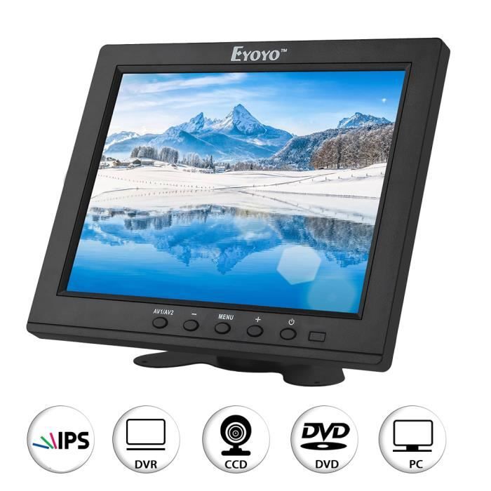 Mini 8" IPS LCD Moniteur vidéo couleur HDMI VGA AV pour DSLR VD FPV CCD ...