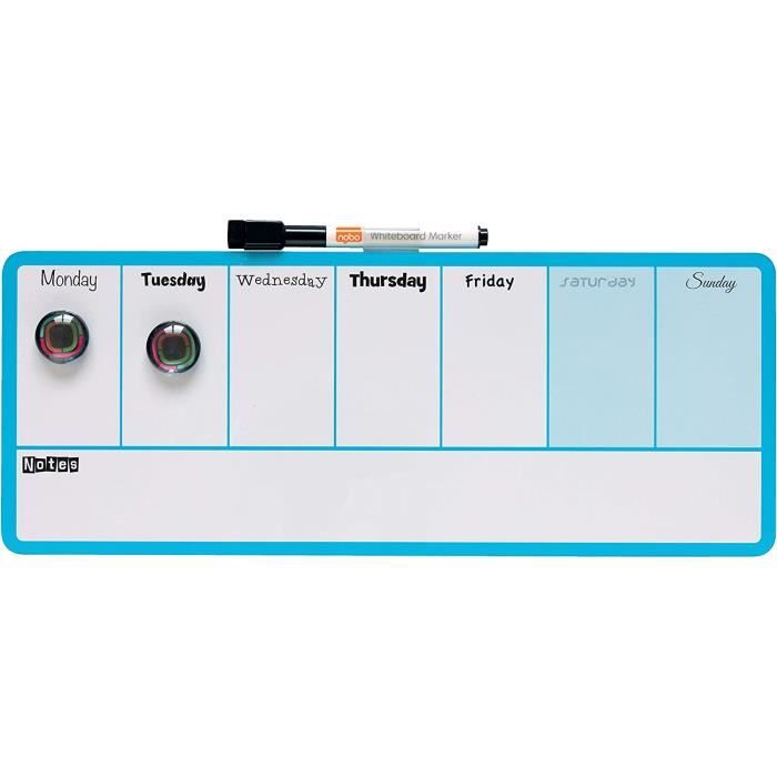 Mini Tableau Agenda Semainier Magnétique, Effaçable à Sec, Mural, Porte ... Mini Tableau Agenda Semainier Magnétique, Effaçable à Sec, Mural, Porte ...