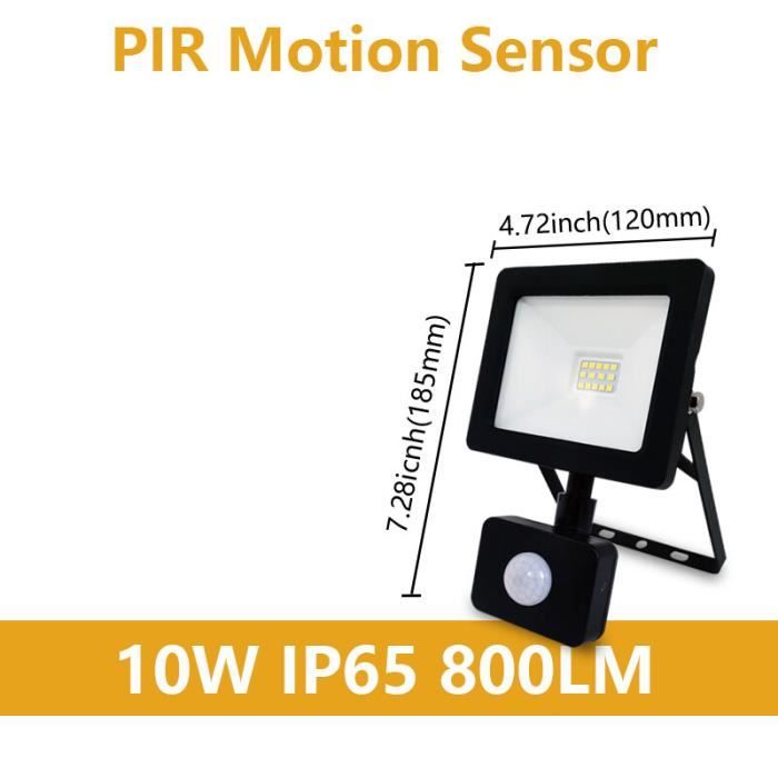 Projecteur LED imperméable conforme à la norme IP65 avec détecteur de ...