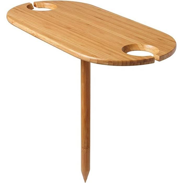 Table de Plage Portable en Bambou pour Le Sable et l'herbe, Ensemble de ...