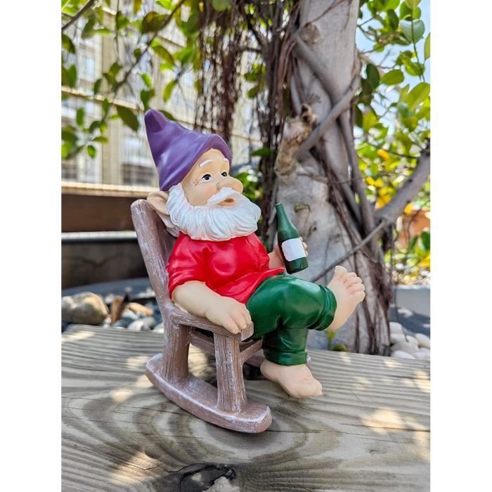 Statue De Nain De Jardin En Résine - 16 Cm - Décoration De Jardin En ...