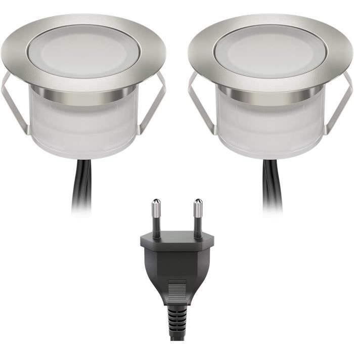 Spot Encastré De Sol À Led Bimi Pour L'Extérieur Blanc, 50Lm Chaque ...