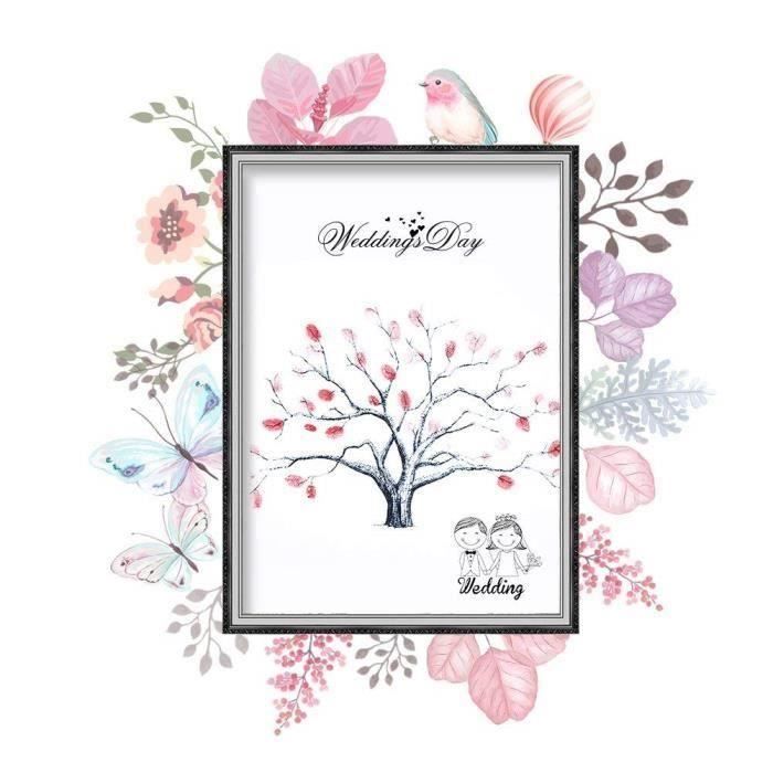 Tableau de Signature Toile à Empreinte Digitale pour Événements Mariage ...