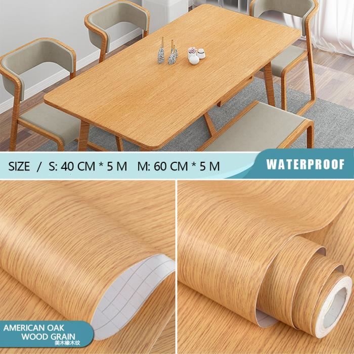 Papier peint,Revêtement adhésif imperméable pour rénovation de meubles ...