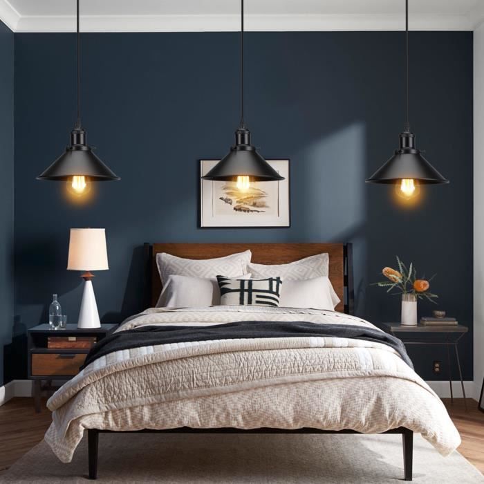 Sayoo Lustre Suspension Plafond Vintage Industrielle, Plafonnier Abat ...
