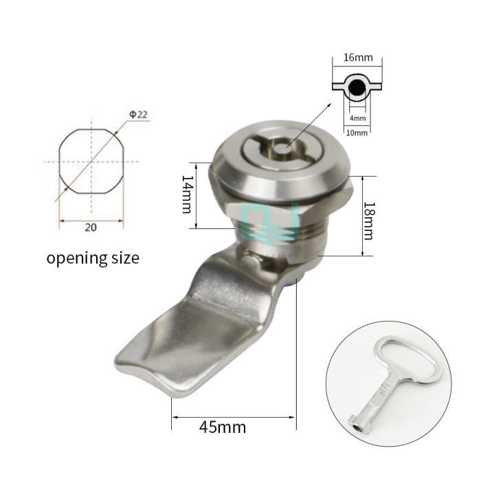 Serrure - barillet,Serrure de panneau de distribution d'énergie, 1 ...