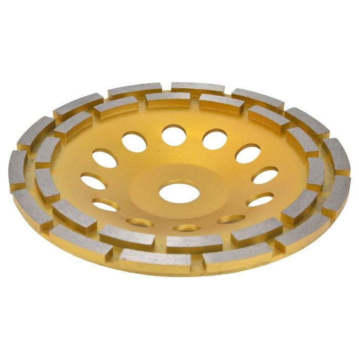 Cikonielf disque de meuleuse d'angle Meule diamantée à double rangée de ...