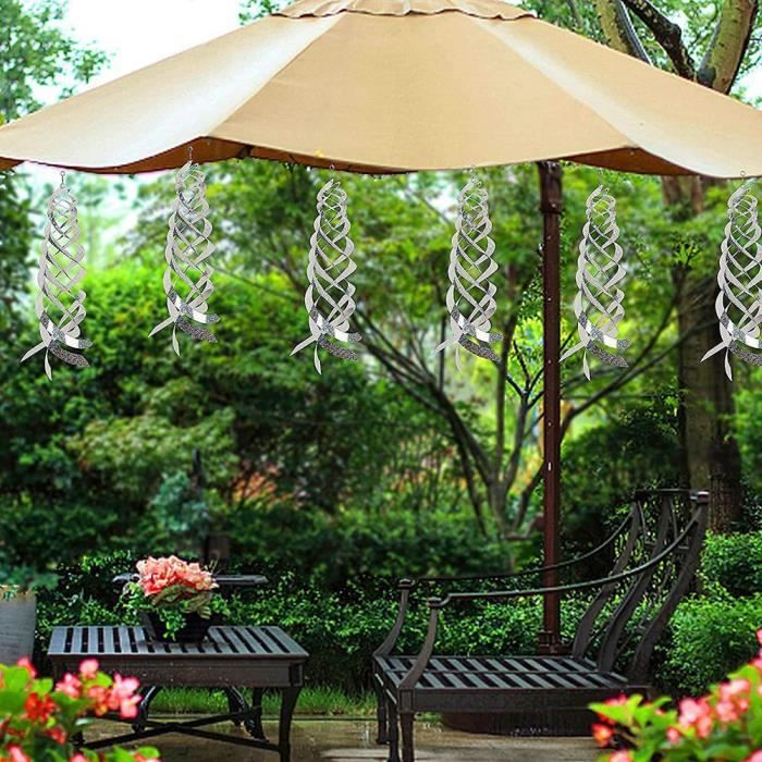 Répulsif contre les oiseaux 6 pièces réflecteurs en spirale anti-oiseaux spirale de vent ...