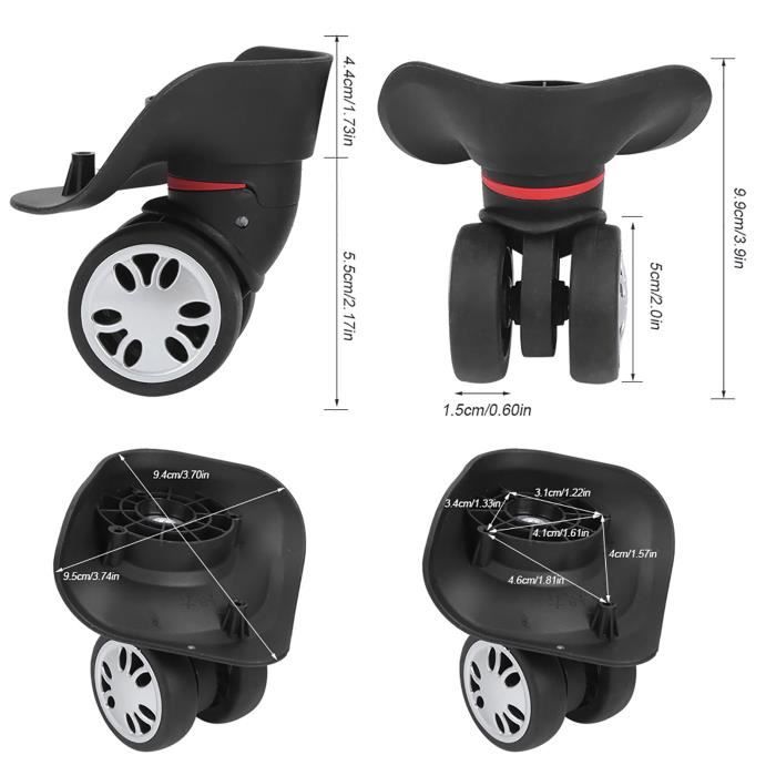 JIA Paire Valise Roue Bagage Universel Bagage à Main Accessoire de ...