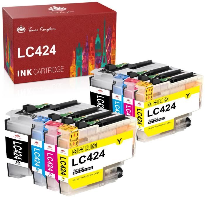 Cartouche d'encre TONER KINGDOM LC424 Compatible pour Cartouche Brother ...