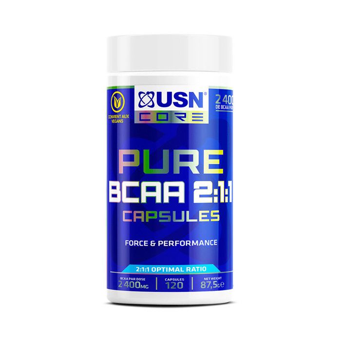 BCAA - USN - Pure Bcaa 2:1:1(120caps) - Cdiscount Sport