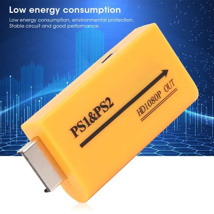PAL Convertisseur Vidéo PS1 / PS2 vers HDMI Adaptateur de Sortie ...