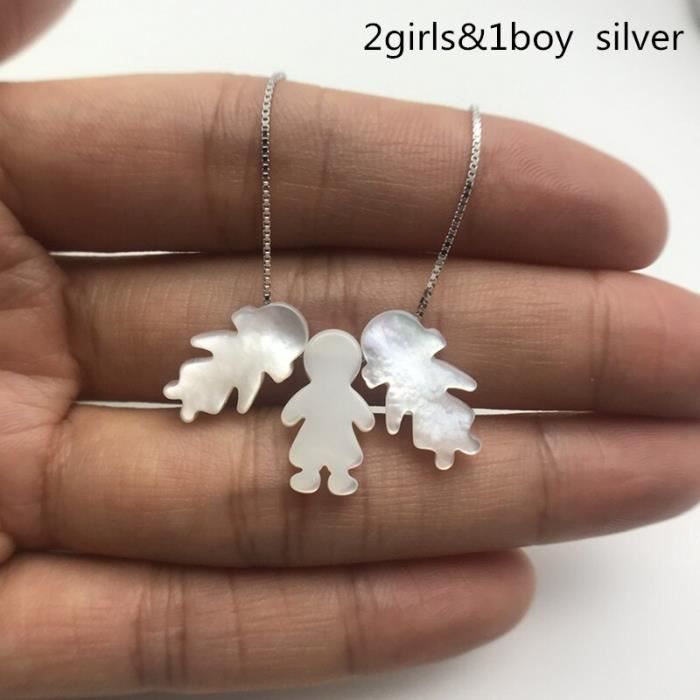 Colliers en forme de nacre pour garçon et fille, 1 pièce, collier en ...