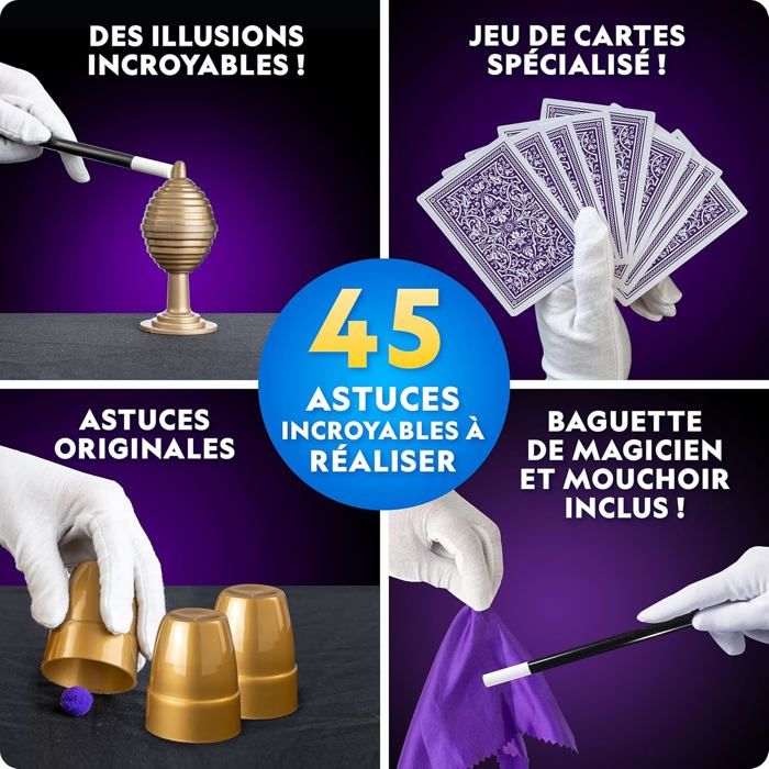 Coffret de Magie pour Enfants - 45 Tours de Magie avec Instructions ...
