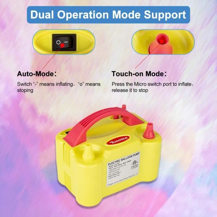 Gonfleur Ballon Electrique Portatif Double de la Buse 600w ...
