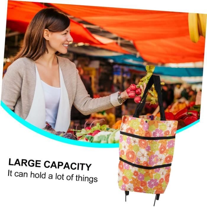 Sac De Courses Chariot 3 Pièces - Oxford - Roulettes Pliables ...