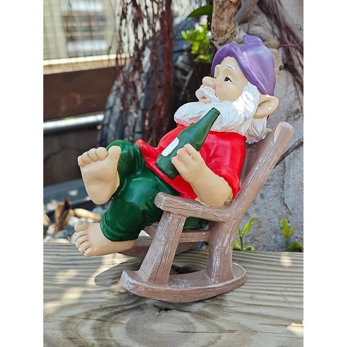 Statue De Nain De Jardin En Résine - 16 Cm - Décoration De Jardin En ...