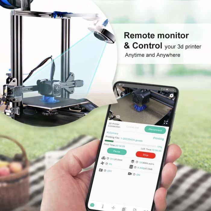 Mintion Beagle Camera pour imprimante 3D, surveillance à distance ...