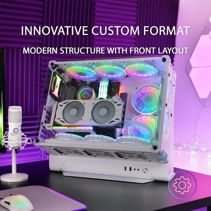 Mars Gaming Mcb Blanc, Boîtier Pc Gaming Atx Xl, Custom Premium Edition ...