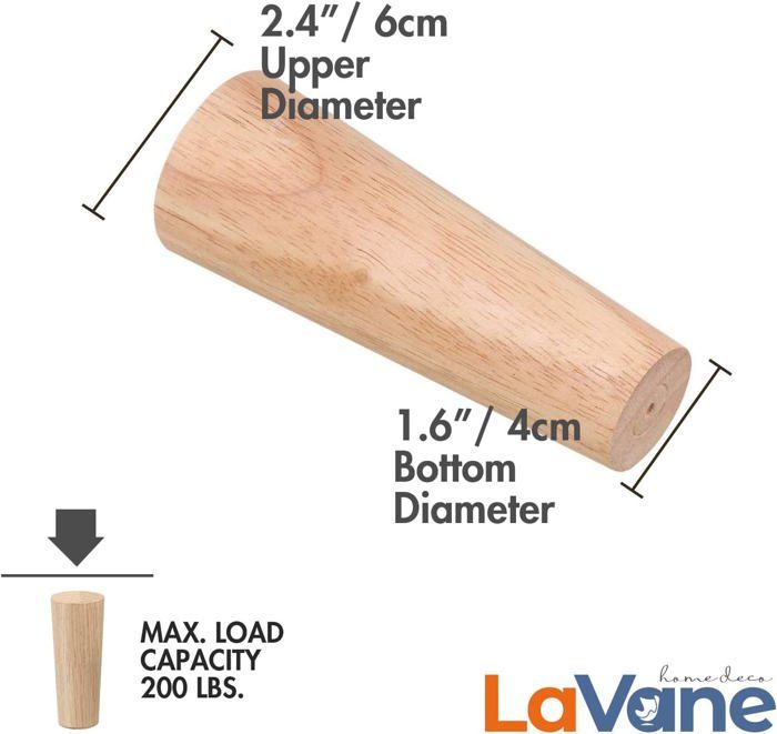 3 Inch Pieds De Meuble Bois Droit 4 Pices Pieds De Table En Bois ...