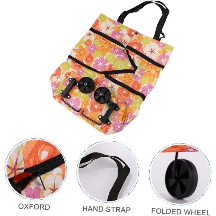Sac De Courses Chariot 3 Pièces - Oxford - Roulettes Pliables ...