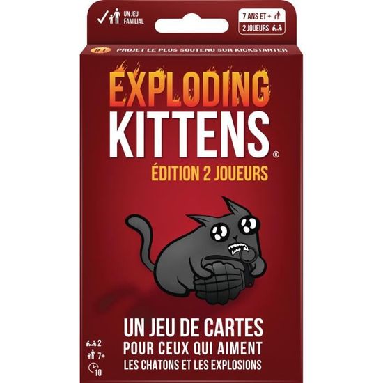 Exploding Kittens 2 Joueurs - Asmodee - Jeu de société - Cdiscount Jeux ...