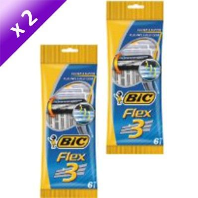 BIC FLEX3 6 Rasoirs Jetables 3 Lames (x2) - Cdiscount Au quotidien