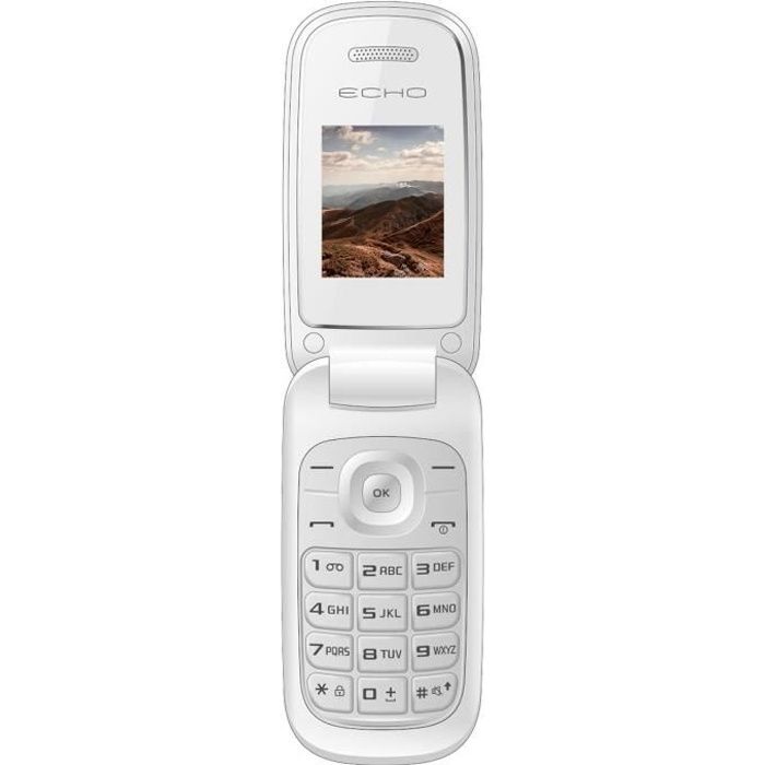 Téléphone mobile Clapet ECHO Mobile Clap Plus Blanc - Double SIM ...