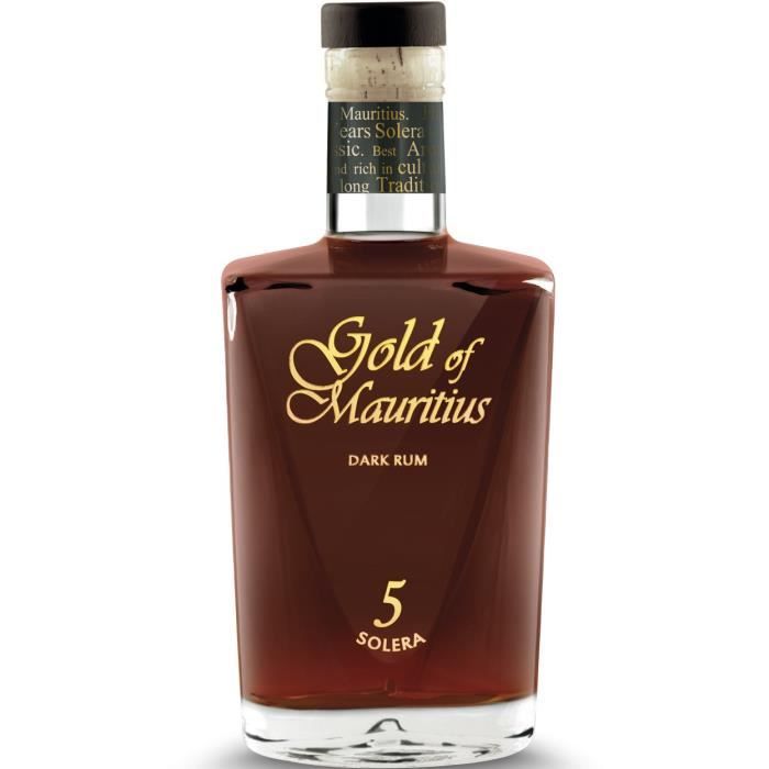 Gold Of Mauritius Solera - 5 ans - Rhum vieux - 40.0% Vol. - 70 cl sous ...