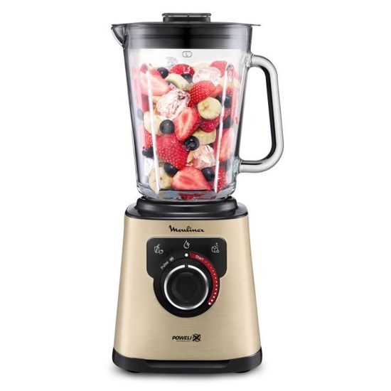 MOULINEX LM871A10 Blender Mixeur 1200 W Puissant Capacité utile 1,5 L Lames Powelix Nettoyage ...