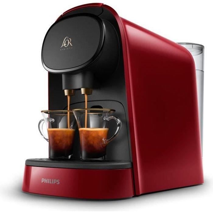 Machine à café à capsules double espresso PHILIPS L'Or Barista LM8012/51 - Rouge + 9 capsules ...