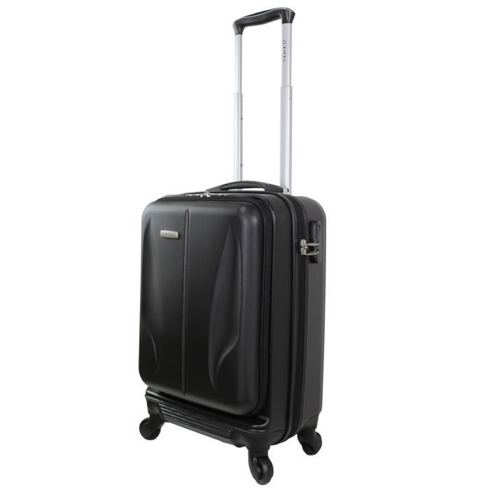 ZIFEL Valise Chariot Cabine Business Rigide ABS 54cm Noir