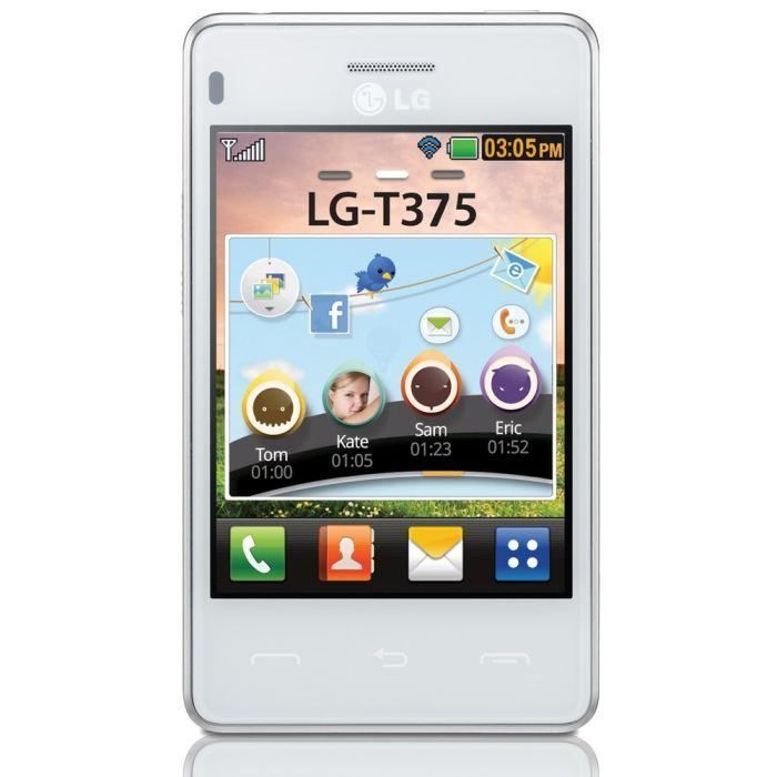 LG T375 Blanc - Cdiscount Téléphonie