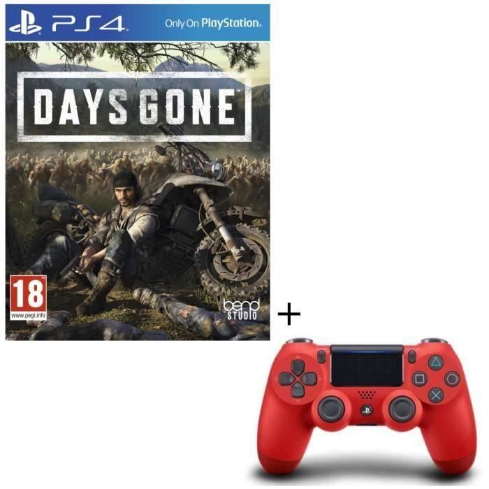 Pack Days Gone + Manette PS4 DualShock 4 Rouge V2 - Cdiscount Informatique