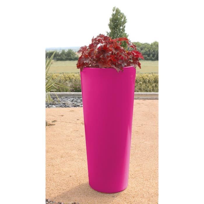 COSMOS Pot brillant hauteur 85 cm diamètre 38 cm fuchsia - Cdiscount Jardin