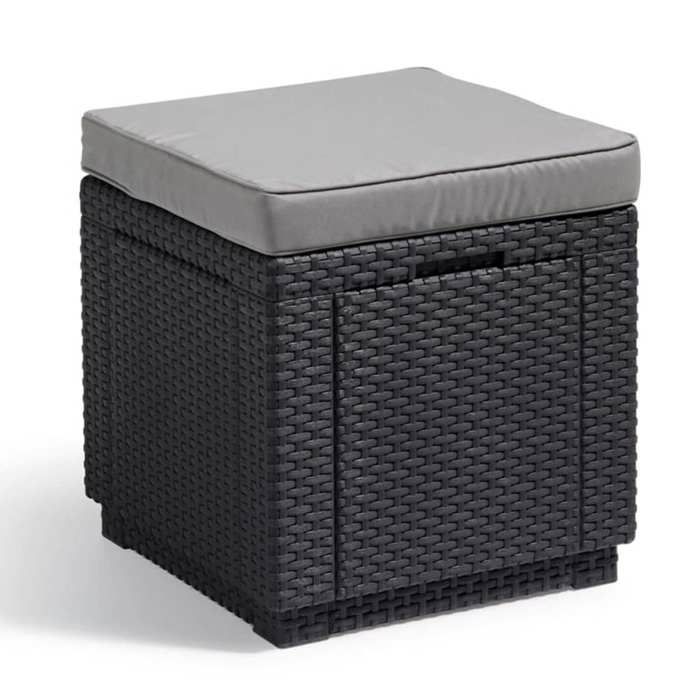 Table-pouf de jardin Keter - ALLIBERT by KETER - Cube avec coussin ...