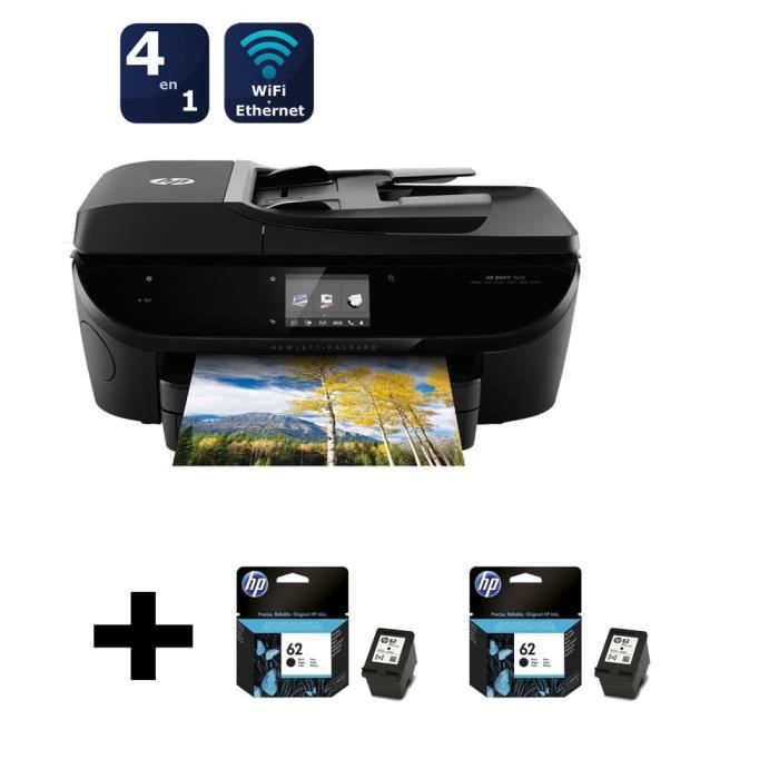 HP Envy 7640 + pack 2 cartouches HP n°62 - Cdiscount Informatique