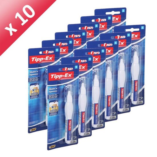BIC Tipp-Ex Stylo Correcteur X1 (x10) - Cdiscount Beaux-Arts et Loisirs ...