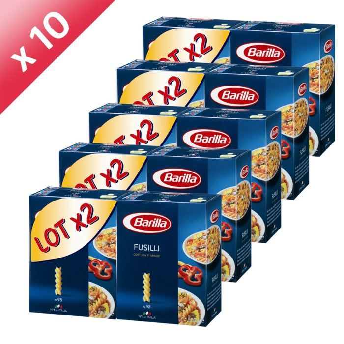 BARILLA Fusilli 500g (x10) - Cdiscount Au quotidien